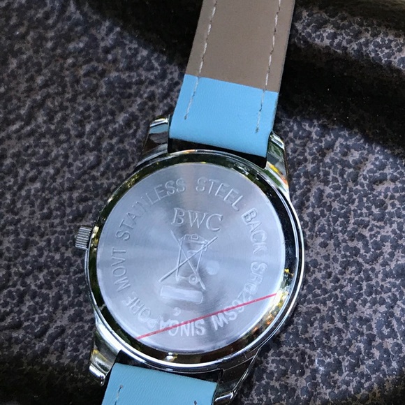 BWC | Accessories | Bwc Baby Blue Sparkly Face Watch | Poshmark